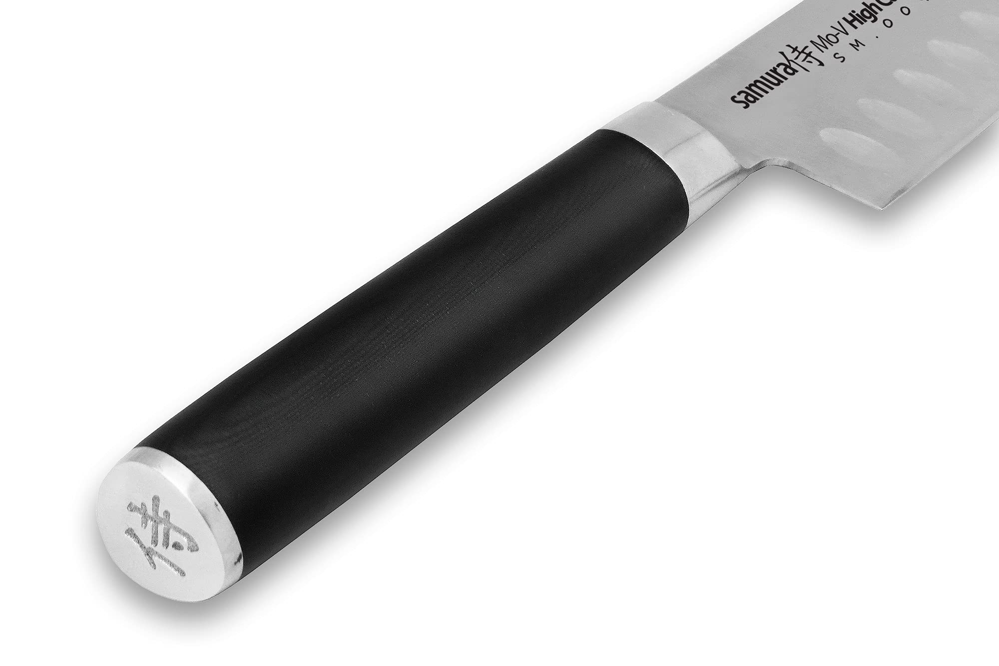 SAMURA MO-V Santoku Knife 5.4"/138 mm - High-Performance Japanese Stainless Steel, Razor-Sharp Edge, Ergonomic Handle