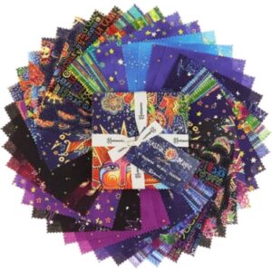 clothworks laurel burch celestial magic sq0308 5" squares