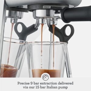 Breville the Bambino Plus Espresso Machine with Auto Milk Frother, Espresso Maker with Seconds Heat Up, Cappuccino & Latte Machine for Home, BES500BTR, Black Truffle