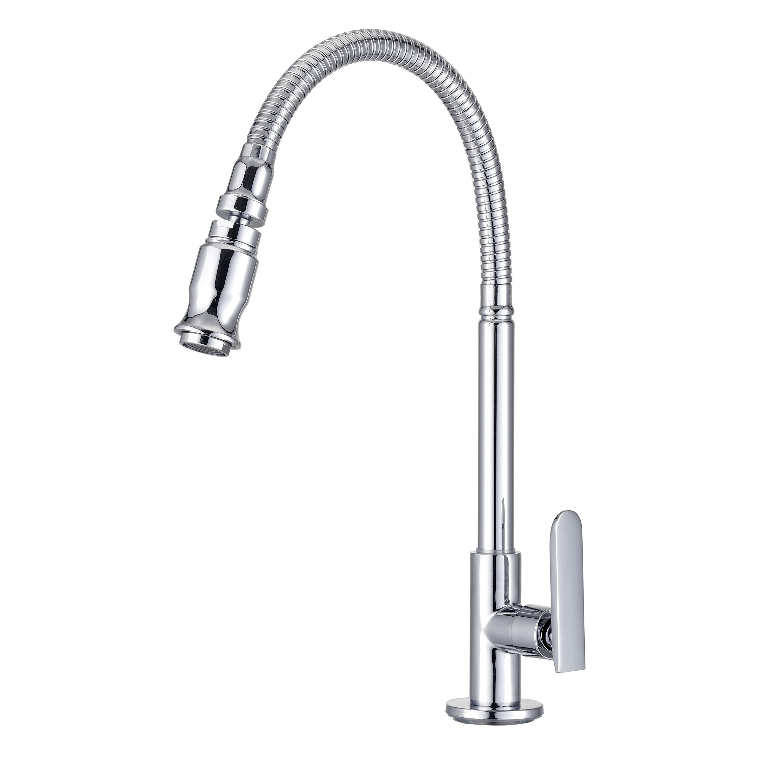 Bathtub Faucet Single Handle Kitchen Sink Faucet Pull Down Arbitrary Rotating Lavatory Cold Water Tap Chrome