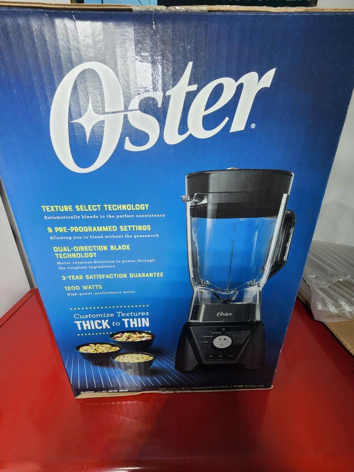 Oster Blender Texture-Select 9 Spd 64 Ounces 1200 watts- Black