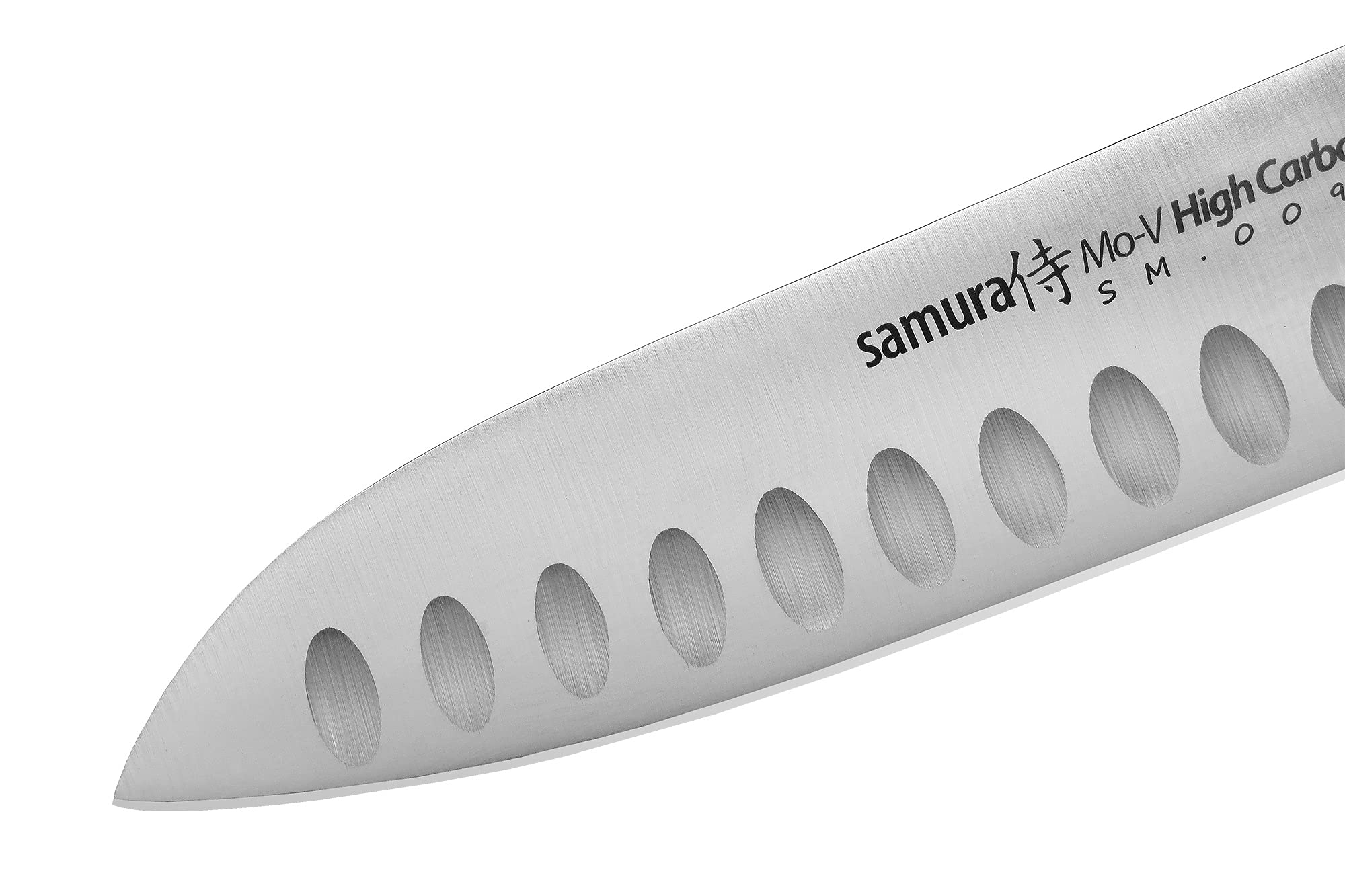 SAMURA MO-V Santoku Knife 5.4"/138 mm - High-Performance Japanese Stainless Steel, Razor-Sharp Edge, Ergonomic Handle