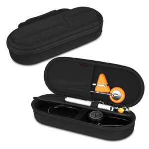 nurse stethoscope case, skyreh travel hard stethoscope case for 3m littmann classic iii, 3m littmann cardiology iv, mdf acoustica lightweight stethoscope (black)