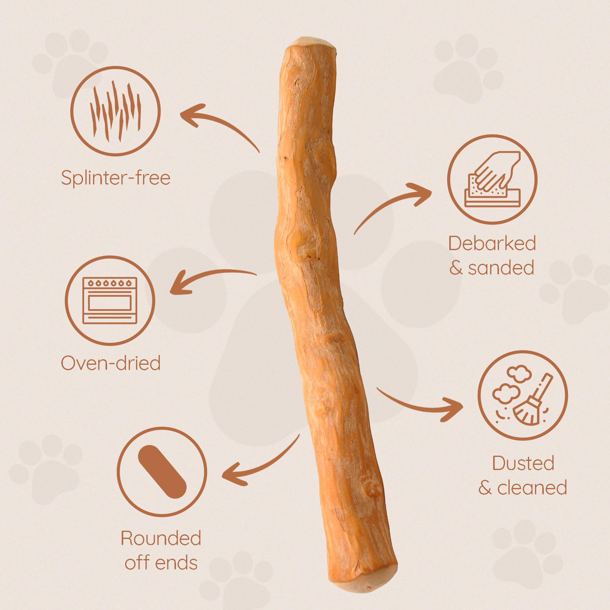 Wildfang®Coffee Wood Dog Chew Large-Natural Wood Stick for Dogs, Wood Dog Chew Toy, Wood Dog Bone, Wood Chew Toy for Dogs, Dog Wood Chew Stick, Coffee Bone for Dogs Muscle Training, XL - from 99 lbs