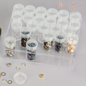 BigOtters Embroidery Diamond Storage Box, 30PCS Big Clear Plastic Bead Containers with Silicone Funnel for Jewelry Painting DIY Art Craft Rhinestones Sewing Cosmetic Nail Glitter Powder