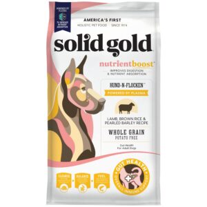 solid gold dry dog food for adult & senior dogs - made with real lamb & brown rice - nutrientboost hund-n-flocken healthy dog food for weight management & digestive support