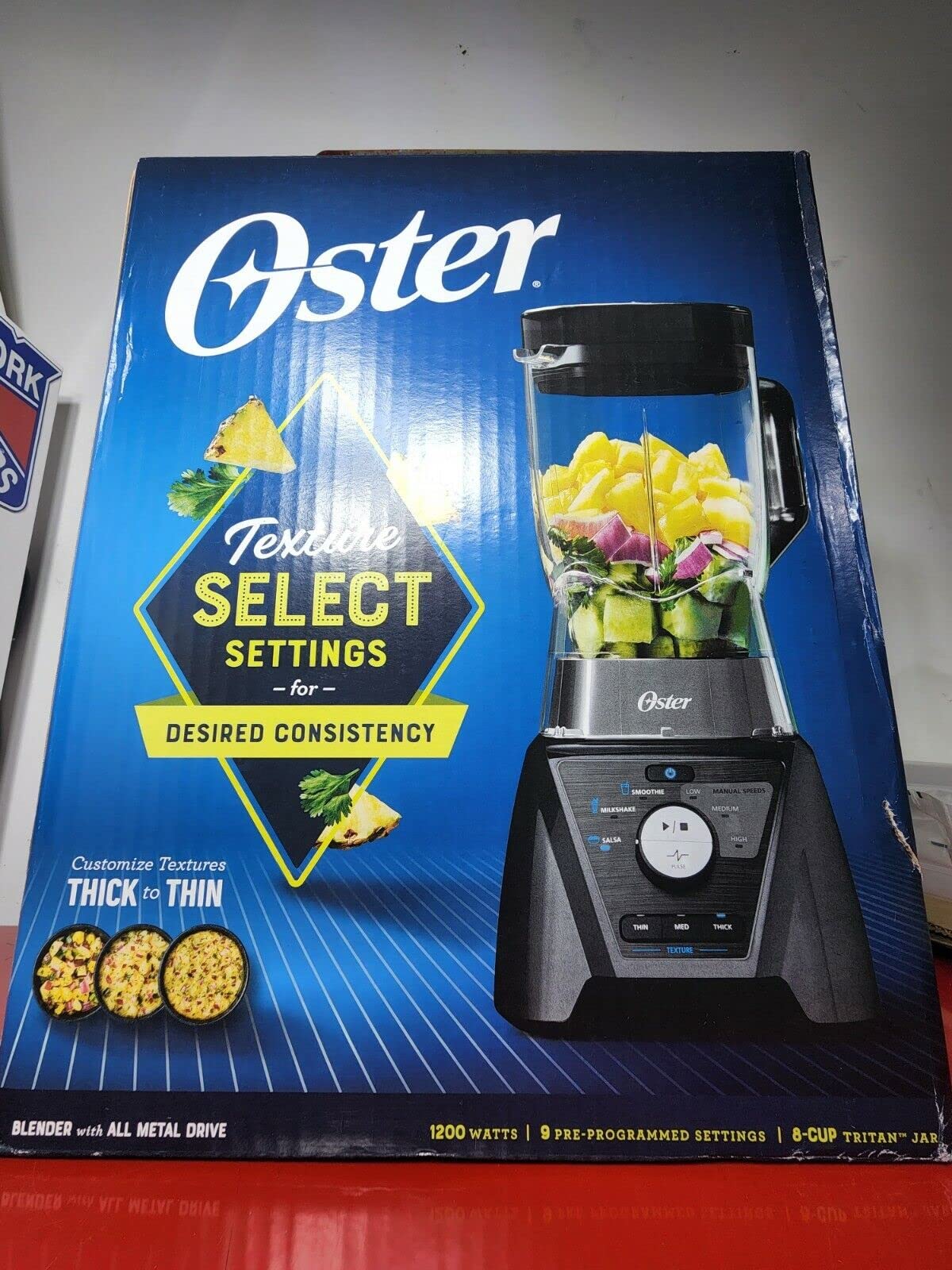 Oster Blender Texture-Select 9 Spd 64 Ounces 1200 watts- Black