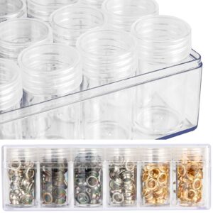 BigOtters Embroidery Diamond Storage Box, 30PCS Big Clear Plastic Bead Containers with Silicone Funnel for Jewelry Painting DIY Art Craft Rhinestones Sewing Cosmetic Nail Glitter Powder