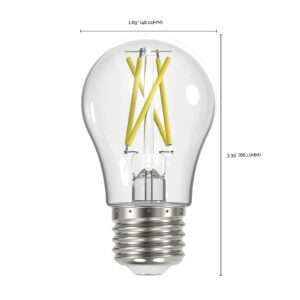 Satco (6 Pack) Vintage Edison Dimmable Led Filament Bulb, S12400, High Lumens, 5 Watt, A15; Clear; Medium Base; 2700K; 90 CRI; 120 Volt for use at Residential, Hospitality, Display and Commercial