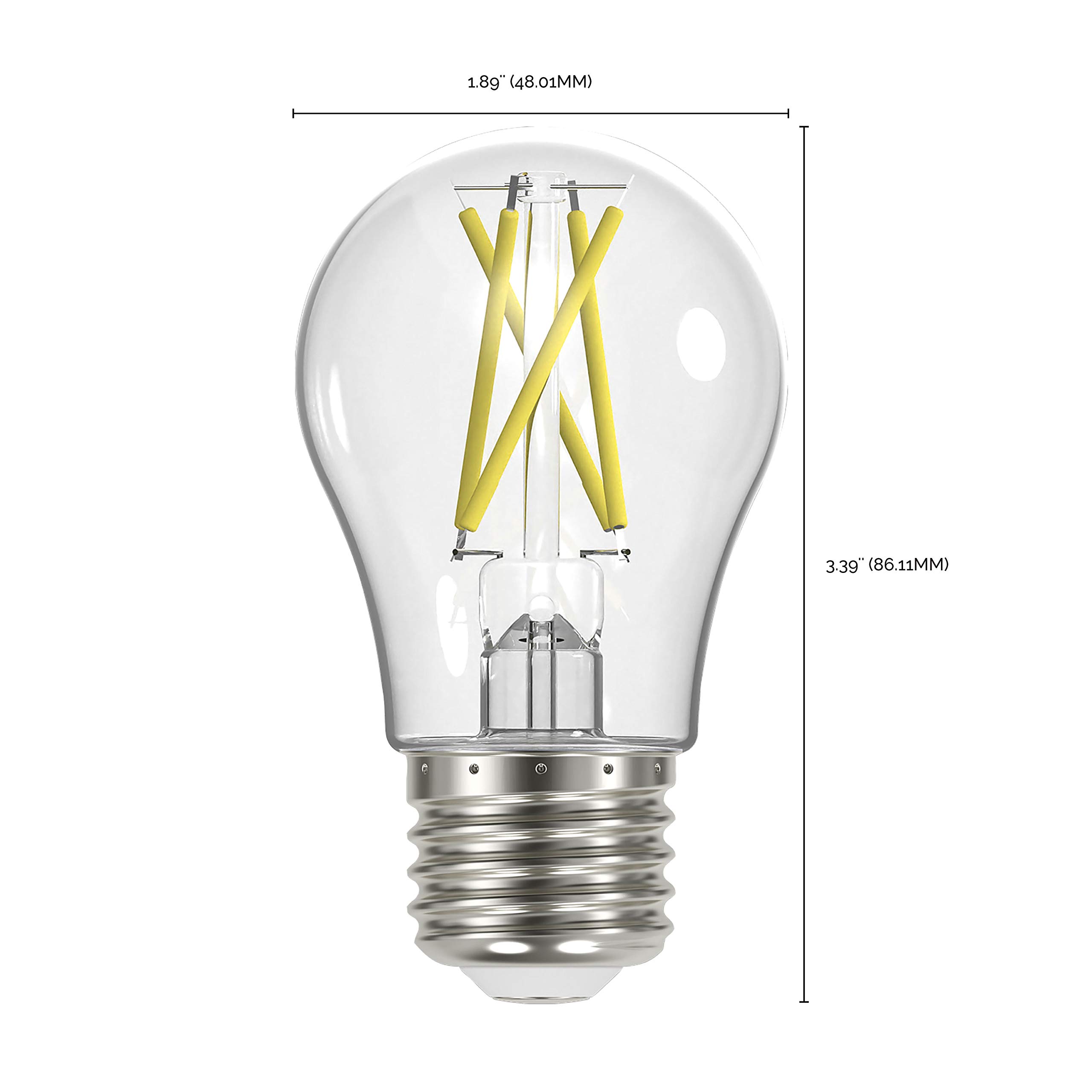 Satco (6 Pack) Vintage Edison Dimmable Led Filament Bulb, S12400, High Lumens, 5 Watt, A15; Clear; Medium Base; 2700K; 90 CRI; 120 Volt for use at Residential, Hospitality, Display and Commercial