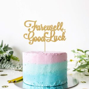 Betalala Farewell Good Luck Cake Topper, Congrats Grad 2021, Happy Retirement, 2021 Graduation Retirement Party Decorations Gold Glitter.