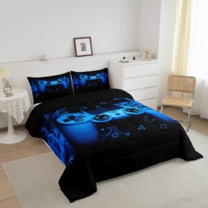 Feelyou Gamer Comforter Set Twin Size Boys Gaming Bedding for Kids Teens 2 Pcs