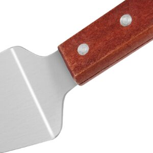 FUNSUEI 20 Pack 10 Inches Wood Handle Pie Server, Stainless Steel Pie Server Spatula, Transfer Triangular Spade Spatula for Lifting, Serving Cakes, Pies, Pizza, Steaks, Fish Fillets, Lasagna