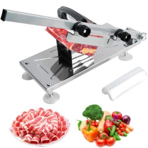 hyddnice meat slicer stainless manual meat cutter slicing machine rollmeat slicer vegetable meat cheese food slicer meat cleavers for home kitche