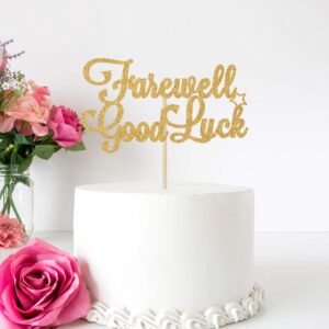 Betalala Farewell Good Luck Cake Topper, Congrats Grad 2021, Happy Retirement, 2021 Graduation Retirement Party Decorations Gold Glitter.