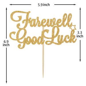 Betalala Farewell Good Luck Cake Topper, Congrats Grad 2021, Happy Retirement, 2021 Graduation Retirement Party Decorations Gold Glitter.