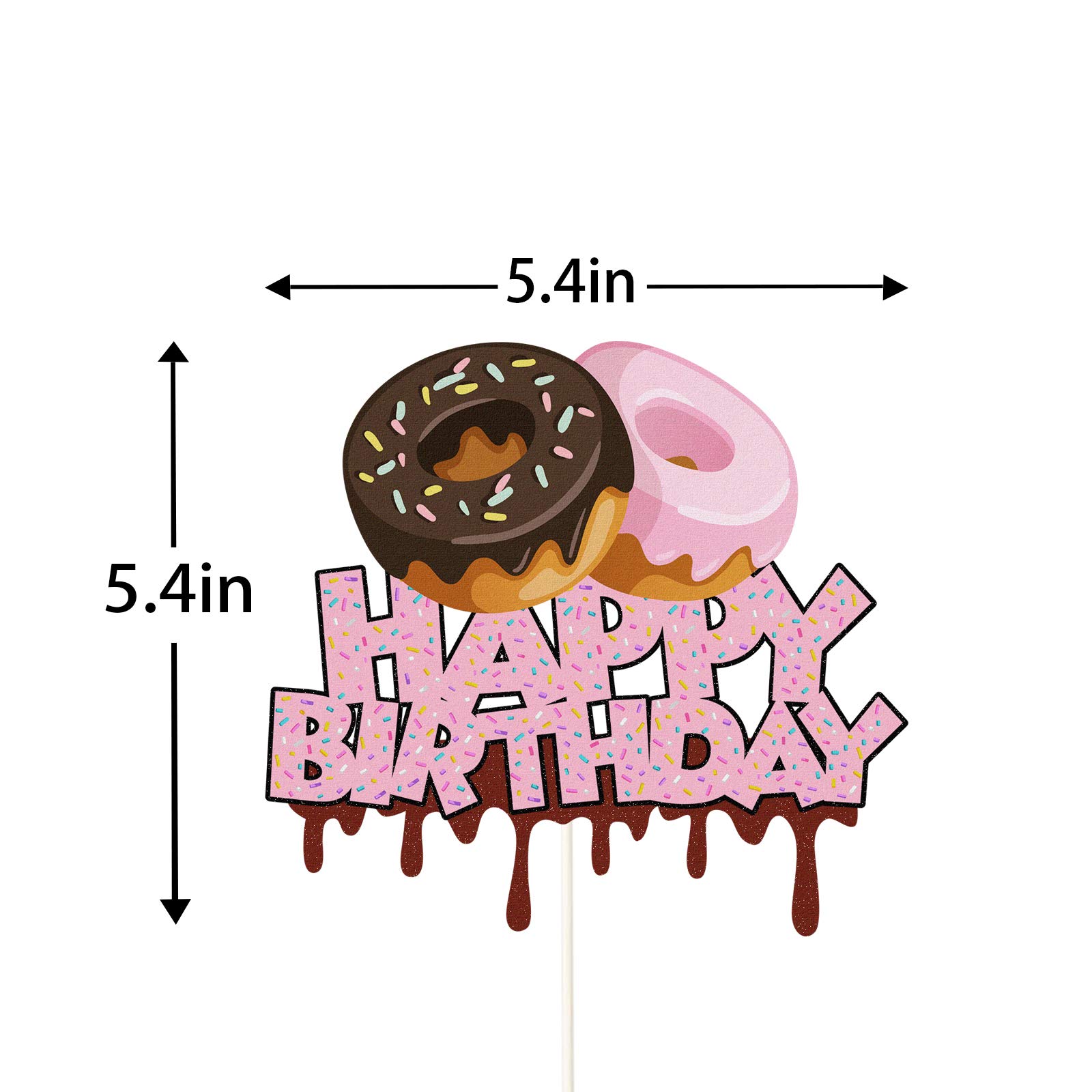 Donuts Happy Birthday Cake Topper, Candy Doughnut Cake Decor, Dessert Donut Theme Birthday Party Supplies, Donut Grow Up Party Decoration