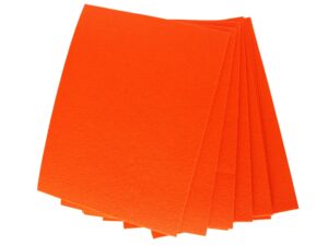 playfully ever after 9x12 inch stiffened acrylic felt 20pc sheet pack (orange)