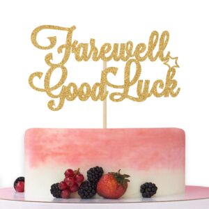 betalala farewell good luck cake topper, congrats grad 2021, happy retirement, 2021 graduation retirement party decorations gold glitter.