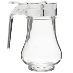 1 Syrup Dispenser 8oz (240mL)|Glass Bottle No-Drip Pourers for Maple Syrup, Honey|Pancake Syrup Dispenser by Back of House