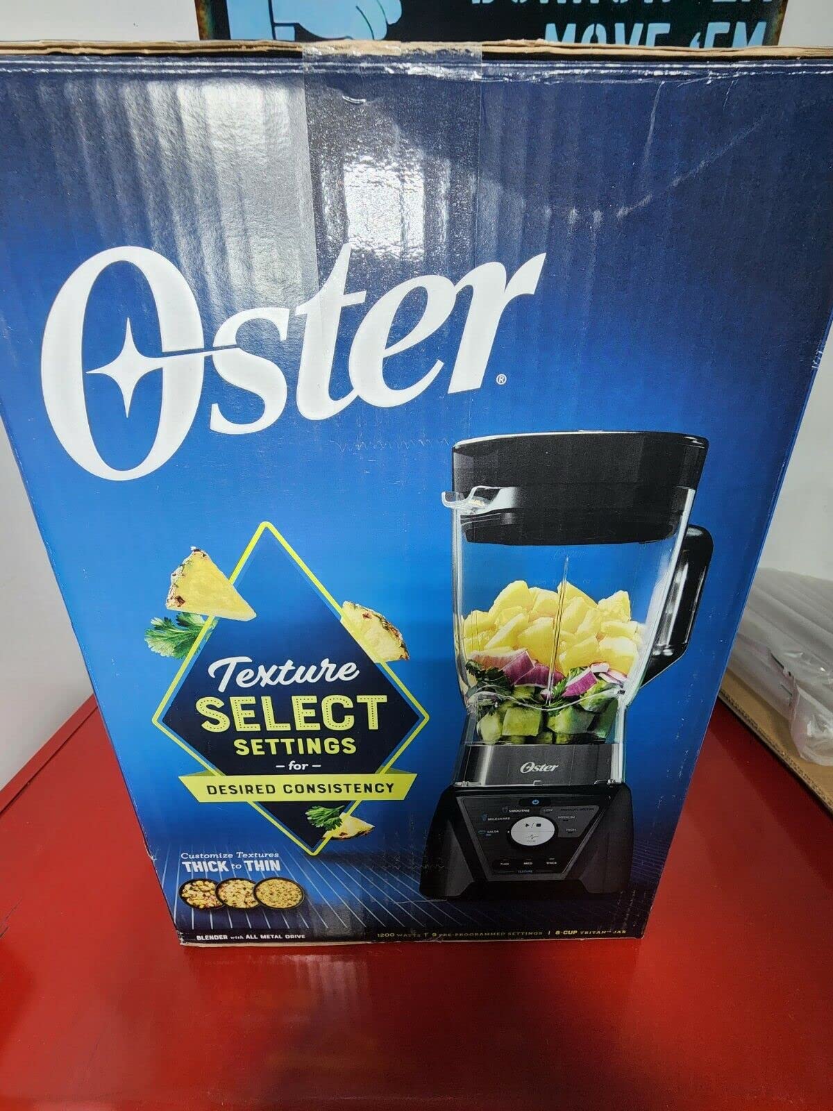 Oster Blender Texture-Select 9 Spd 64 Ounces 1200 watts- Black