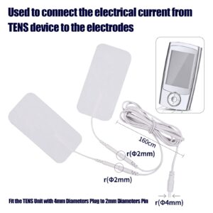 2 Count TENS Wires Pin Electrode Wires for TENS Unit Electrodes Cords Lead Wires TENS Cable