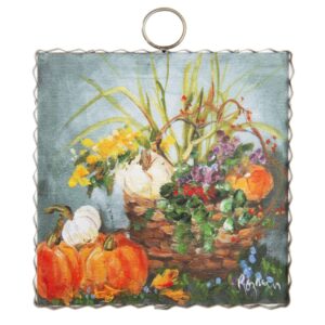 the round top collection - rozie's fall basket - metal & wood