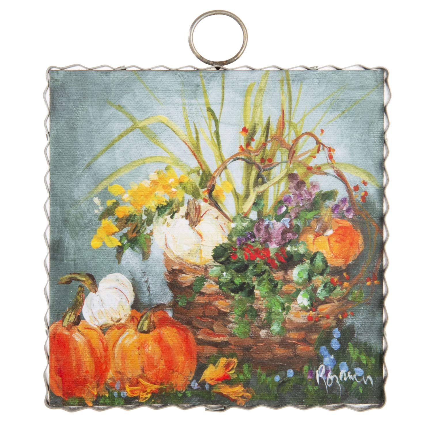 The Round Top Collection - Rozie's Fall Basket - Metal & Wood