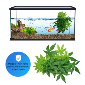 KATUMO Reptile Plants, 3PCS Amphibian Hanging Plants with Suction Cup for Lizards, Geckos, Bearded Dragons, Snake, Hermit Crab Tank Pets Habitat Decorations