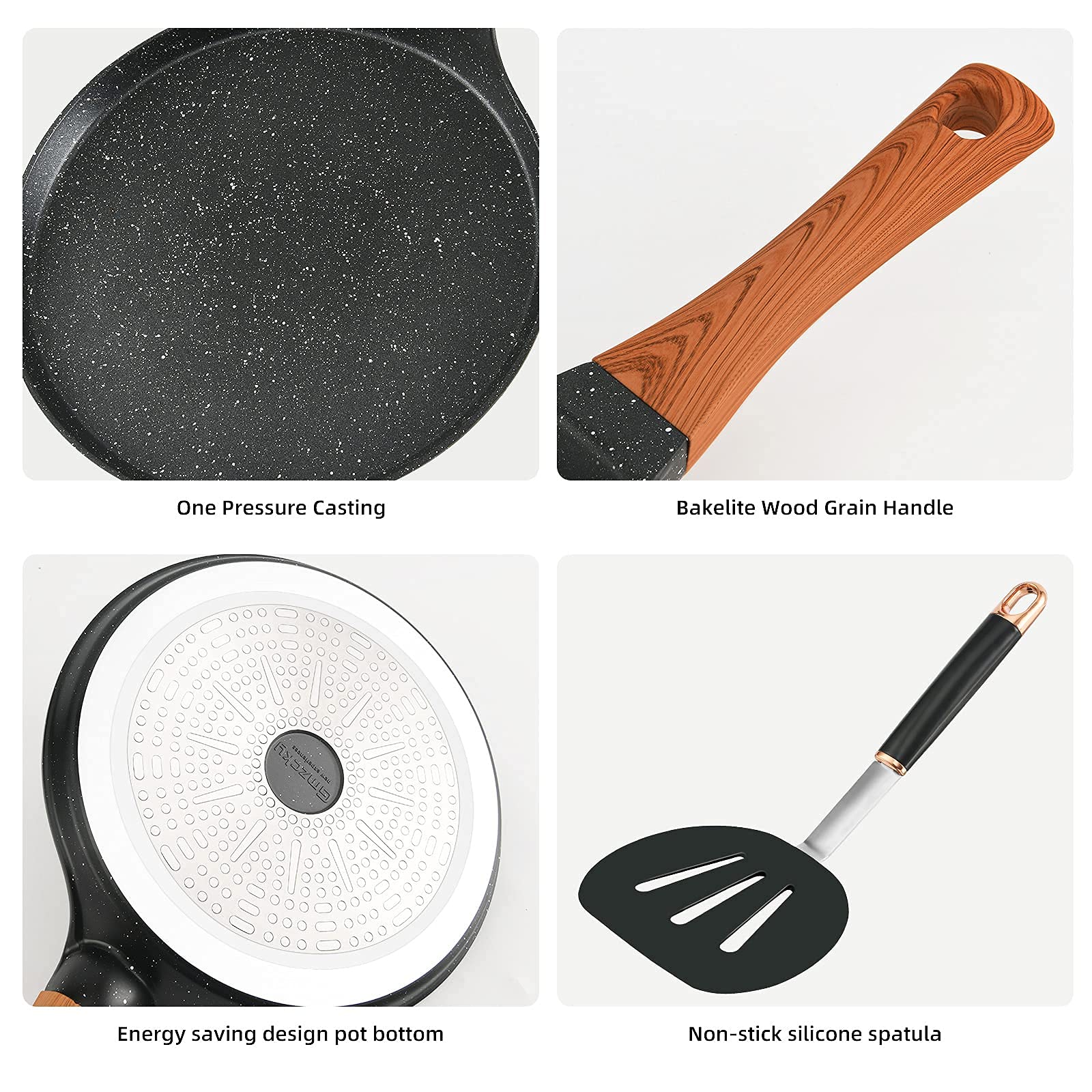 Gmzcky 11 Inch Non-stick Crepe Pans, Die-cast Auluminium Pancake Griddle Pan，Perfect For Making Tortillas, Pancakes, Omelette Pan of Large Size，Induction Compatible，PFOA Free. …