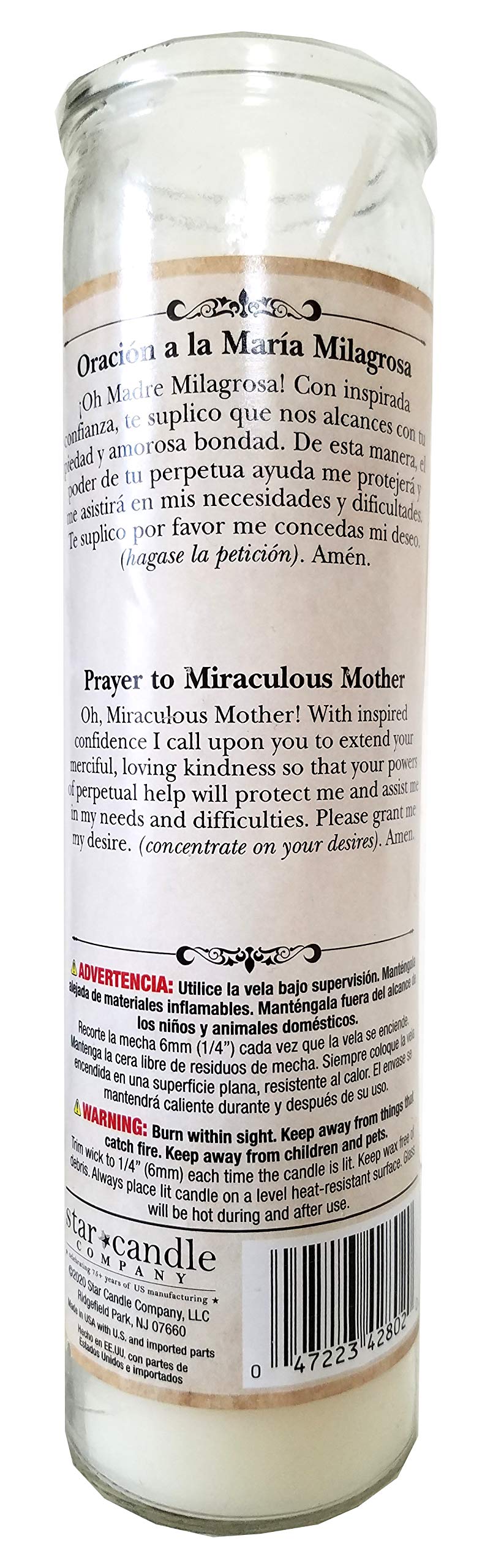 Miraculous Mother (Maria Milagrosa) Devotional Candle