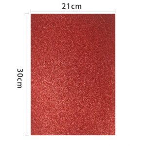 Misscrafts 20pcs Glitter Felt Sheets Solid Glitter Fabric 21 x 30cm Craft Felt 20 Colors for DIY Bag Hair Clips Hat Making