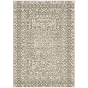 gelpro nevermove artisan machine-washable chenille textured rug with gellygrippers, 24" x 34" kitchen, khaki