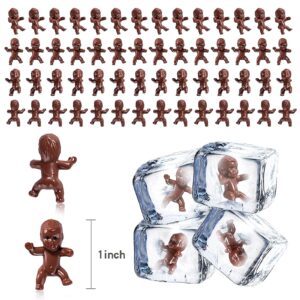 My Water Broke Baby Shower Game with 80 Mini Plastic Babies, 3 Ice Cube Trays and 1 Sign, Used for Ice Baby Shower Games, Black