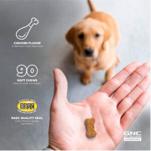 GNC Pets Advanced Weight Support Dog Supplement Soft Chews | Weight Control Dog Supplement for Adult Dogs | 90 Ct Chicken Flavor Weight Management Dog Supplement,FF14874