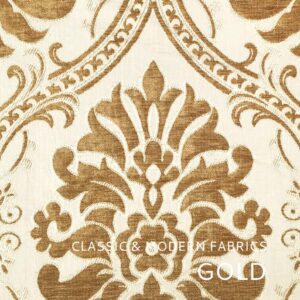 5 colors/classic floral damask velvet fabric/drapery, upholstery, decor, costume/fabric by the yard (gold)