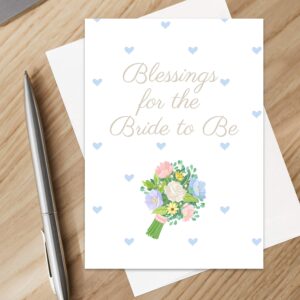 Christian Bridal Shower Card for Christian Bride 5x7Inch Card Christian Bridal Card (Single Card)