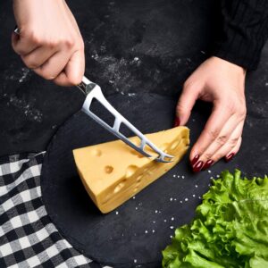 SAMURA BAMBOO Soft Cheese Knife 5.3''/135 mm - Premium Stainless Steel Blade, Ergonomic Handle for Effortless Slicing