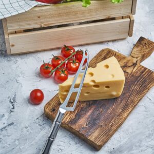 SAMURA BAMBOO Soft Cheese Knife 5.3''/135 mm - Premium Stainless Steel Blade, Ergonomic Handle for Effortless Slicing