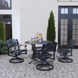 homestyles 6654-53 Outdoor Swivel Rocking Chair, 22Lx23.75Dx32.75H, Black