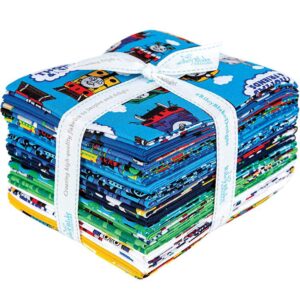 all aboard with thomas & friends 18 fat quarter bundle by riley blake designs