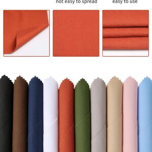 Caydo 10 Pieces Embroidery Fabric, Including 10 Colors Embroidery Cotton Fabric, 5 Colors Water-Soluble Pens, 7.9 by 7.9 Inch