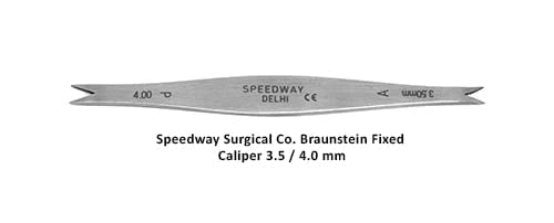 Braunstein Fixed Caliper 3.5/4.0 mm I Stainless Steel I Approx 77mm.