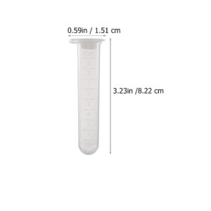 200pcs Tubes, 10ml Plastic EP Tube Round Bottom Centrifuge Tube, Clear Graduated Test Tubes with Snap Cap for Sample Storage