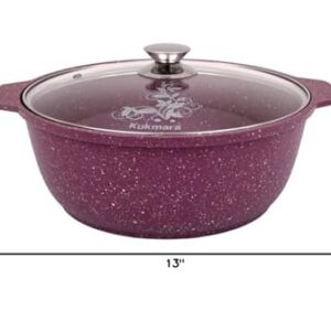 Cooking Pot Aluminum Dutch Oven Pot with Glass Lid 135.26 oz. (4 L) (mystery) Cookware Kitchen Pot