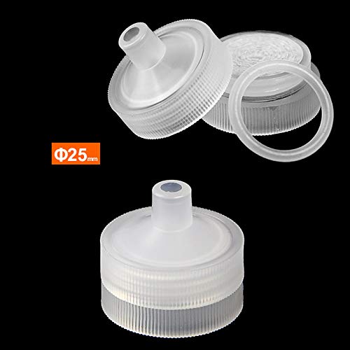 Ks-Tek Plastic Clear Reusable Syringe Filter Used with Filter Membranes, Durable and Stable for Lab Filtration (25mm,3)