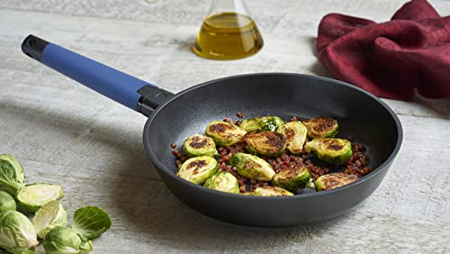 ZAVOR Noir 10 Inch Skillet - Premium Cast Aluminum with Titanium-based Nonstick Ceramic Coating & Removable Handles - Ultra Lightweight - Oven & Induction Ready | Noir Collection