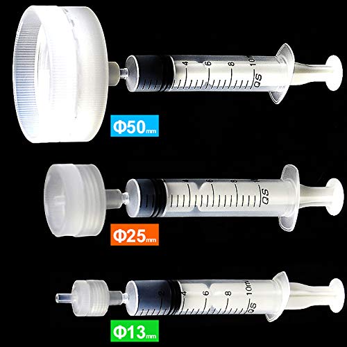 Ks-Tek Plastic Clear Reusable Syringe Filter Used with Filter Membranes, Durable and Stable for Lab Filtration (25mm,3)