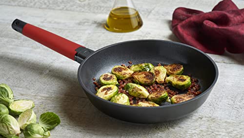 ZAVOR Noir 10 Inch Skillet - Premium Cast Aluminum with Titanium-based Nonstick Ceramic Coating & Removable Handles - Ultra Lightweight - Oven & Induction Ready | Noir Collection