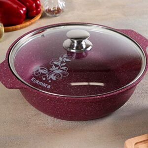 Cooking Pot Aluminum Dutch Oven Pot with Glass Lid 135.26 oz. (4 L) (mystery) Cookware Kitchen Pot